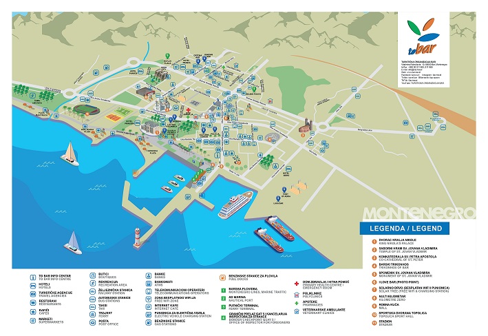 Nova turistička mapa grada Bara izašla iz štampe – Glas Mrkojevića